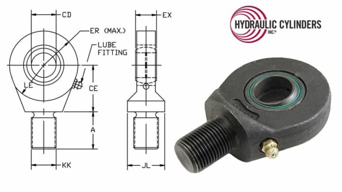 Spherical Rod Eyes for Hydraulic Cylinders