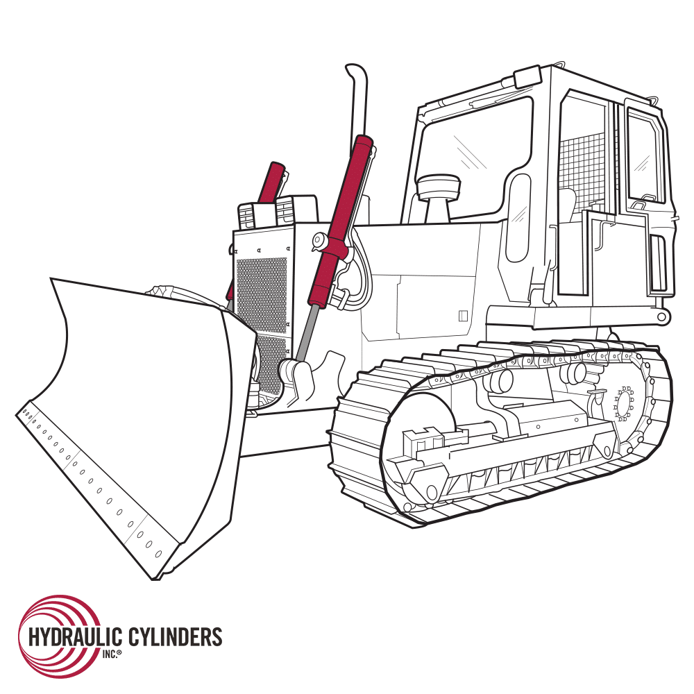 HCI-G109819 - Replacement Hydraulic Dozer Lift Cylinder for Case (PN ...